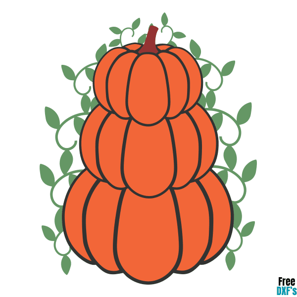 Free Pumpkin Stack Design DXF - Free DXF's